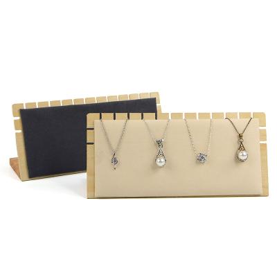 China Notched Edge Wooden Jewelry Display Rack with L-Groove Chain Plate - 300,000 Monthly Capacity & 20-Day Production for sale