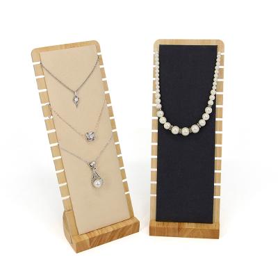 China Solid Wood 12-Slot Portable Jewelry Display Stand for Necklace Pendant Showcase - Custom Sizes & Materials for sale