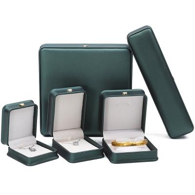 China Custom PU Leather Jewelry Storage Box Set for Pendant Rings with Logo Options for sale