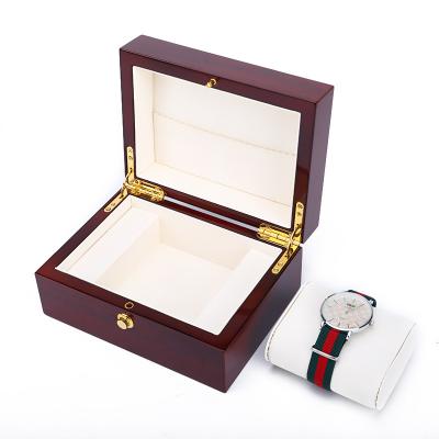 China OEM Dustproof Wooden Watch Storage Box with Push Button Closure - Custom Size & Logo Options - 300,000 Monthly Capacity for sale