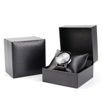 China Diamond Crosshatch Textured Hard Paper Watch Case Box - 300,000 Monthly Capacity with Custom Logo Options for sale