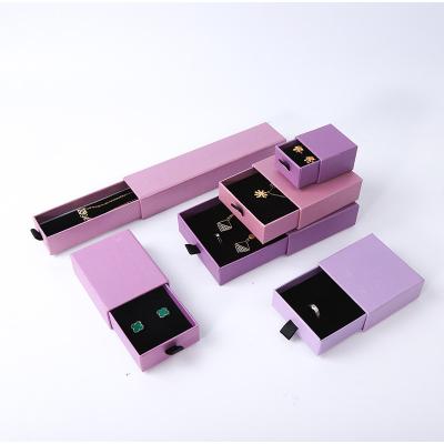China Eco Friendly Rectangular Paper Jewelry Box with Velvet Inner Custom Size 500pcs MOQ for sale