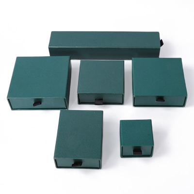 China Eco Friendly Rectangular Paper Jewelry Box with Velvet Inner Custom Size 500pcs MOQ for sale