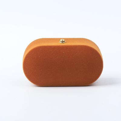 China Personalized Custom Brown Velvet Jewelry Packaging for Double Ring for sale