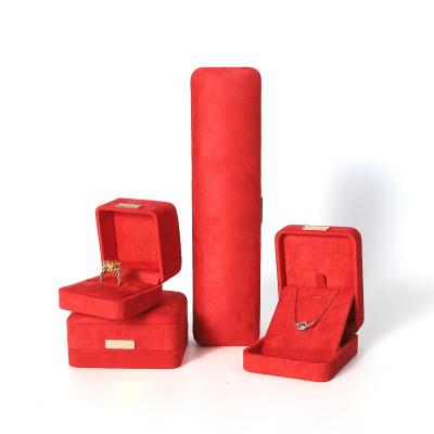 China High-End Luxury Red Velvet Jewelry Box with Multiple Compartments for Bracelets, Necklaces, Rings and Earrings - Premium Storage Solution for sale