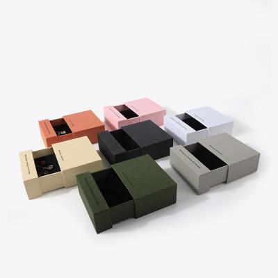 China Custom Eco Friendly Cardboard White Drawer Jewelry Box for Necklace Earring Bracelet Ring 10x10x5cm for sale