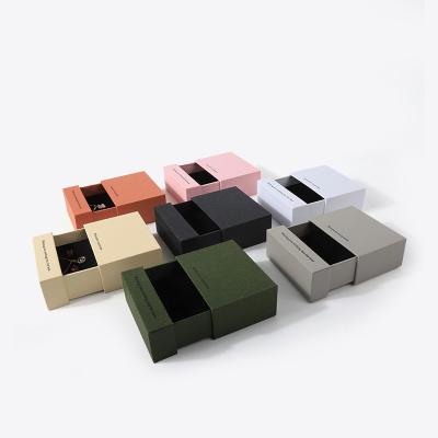 China Custom Eco Friendly Cardboard Paper Drawer Jewelry Box for Necklace Earring Bracelet Ring for sale