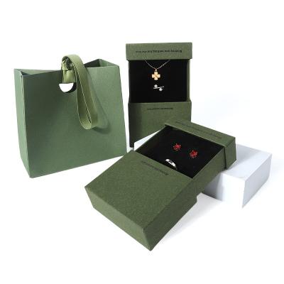 China Custom Eco Friendly Cardboard Drawer Jewelry Box for Necklace Earring Bracelet Ring Packaging for sale