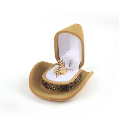 China Custom Velvet Cowboy Jewelry Ring Box with Magnetic Closure for Holiday Gifts for sale