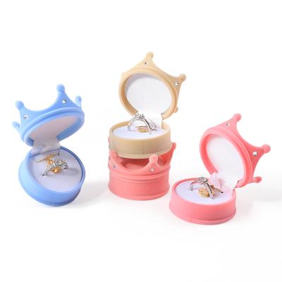 China Velvet Jewelry Storage Box with Magnetic Closure Multi Compartment Ring Necklace Organizer 8x6x3 Inch for sale