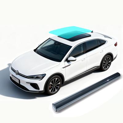 China 7.5Mil 99% Heat Rejection UV Blocking Light Blue Black Car Sunroof Window Film TPU Panoramic for sale