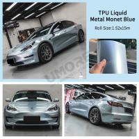China Anti Scratch Self Repairing Car Color Changing TPU Color PPF Liquid Metal Monet Blue for sale