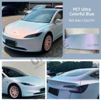 China PET Car Body Wrap Film 6mil 150 Micron Vinyl Wrap Rolls Stretchable for sale