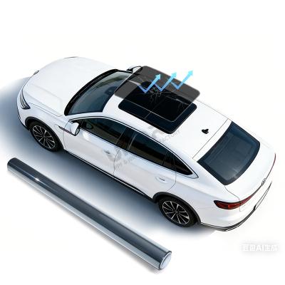 China Light Blue Black Car Skylight Film TPU PPF Car Roof Film Auto Skylight Roof Protective Film for sale