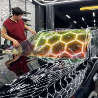 China Premium Red Chameleon Car Windshield Protection Tint Film EPU Explosion Proof Self Healing Car Window Shield Protective Films for sale