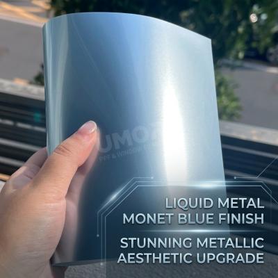 China Anti Scratch Self Repairing Car Color Changing TPU Color PPF Liquid Metal Monet Blue for sale