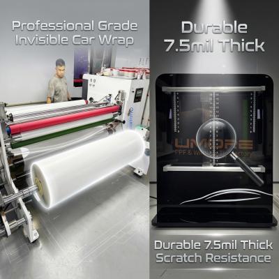 China Self Healing TPU 7.5mil PPF Car Paint Film Transparent 60in X 50ft Anti Yellowing High Gloss for sale