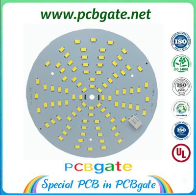 China High Power Round LED Aluminum PCB (MCPCB), 2835/5730 SMD LED Board, High Thermal Conductivity Circular Circuit Board for sale