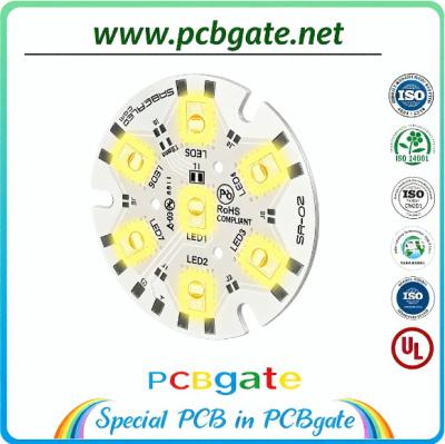 China Round High Thermal Conductivity Aluminum PCB MCPCB with Precision Machining for Uniform LED Light Layout for sale