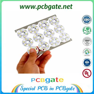China High Thermal Conductivity Aluminum PCB with Panelized Design and Standard Round Layout for LED Lighting for sale