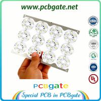 China High Thermal Conductivity Aluminum PCB with Panelized Design and Standard Round Layout for LED Lighting for sale