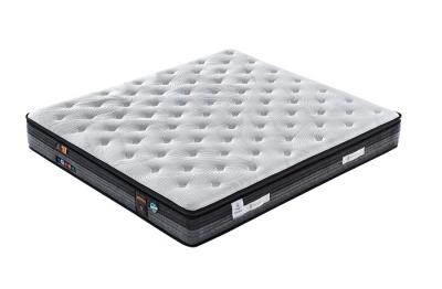 China Premium Hybrid Pocket Spring Mattress Individually Wrapped Coils Latex Ice Silk Cover for sale