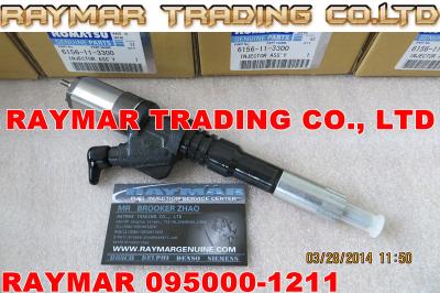 China DENSO common rail injector 095000-1210, 095000-1211 for KOMATSU 6156-11-3300, 6156-11-3301 for sale