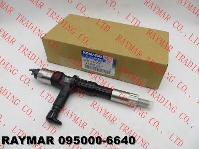 China DENSO Genuine common rail fuel injector 095000-6640 for KOMATSU SAA6D125E-5 6251-11-3200, 6251-11-3201 for sale