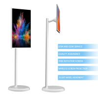 China 32 Inch Movable Smart TV Large Screen Rotate Tablet Floor StandByMe Tv for sale