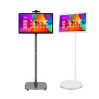 China 27inch Standbyme Movable Smart TV Android10 no lag  Live broadcast available Mobile smart Tv with roller for sale