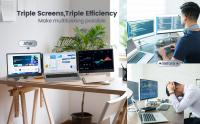 China LCD Type triple portable monitor for laptop 178° Viewing Angle And 1000 1 Contrast Ratio for sale