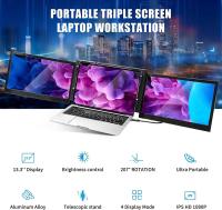 China 14 Inch Portable Triple Monitor For Laptop Screen Extender 300 Cd/M² 25ms for sale