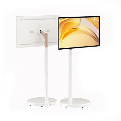China Touch Screen Advertising Display 21.5 27 32 Inch Movable Rechargeable Lcd Standbyme Smart Tv for sale