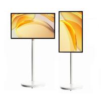 China Touch Screen Advertising Display 21.5 27 32 Inch Movable Rechargeable Lcd Standbyme Smart Tv for sale