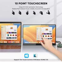 China External 14 inch 4K Portable Touch Monitor USB HD Display Built-in Folding Kickstand Speakers for sale