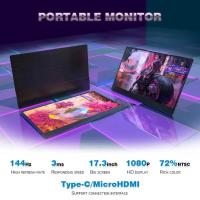 China 3ms Response Ips Hdr 144hz Portable Mobile Gaming Monitor 17.3 Inch 1080p Type-C for sale