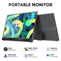 China 14 inch 4K IPS Screen Dual USB C Portable Gaming Monitor Slim Lightweight 100% Color for sale