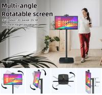 China Portable Indoor 22Inch Android Standbyme TV Moving Smart WiFi Touch Screen Floor Standing Tv for sale