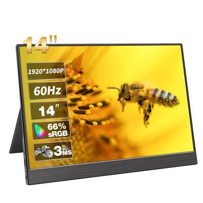 China Superthin 14 Inch Screen Type C Lcd Smart Dual Gaming Monitor Portable For Xbox for sale