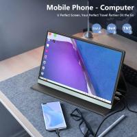China 14 Inch Portable Triple Monitor Touch Screen Laptop Screen Extender With 1920*1080 IPS Panel for sale