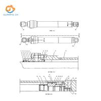 China CAT E320C Hydraulic Boom Cylinder 158-8991 - 35 MPa Working Pressure, 450kg Weight for E320B E321C Models for sale