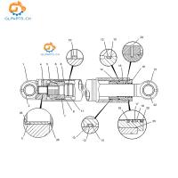 China E312B Arm Hydraulic Cylinder 119-5437 119-5436 for Excavators - 31.5MPa Working Pressure, -30°C to 100°C Temperature Range for sale