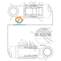 China CAT E312C Boom Cylinder 1709836 170-9836 Hydraulic Cylinder for Excavator with High Strength Forged Steel Construction for sale