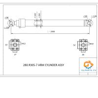China Hyundai R290LC-7 Excavator Arm Cylinder 31N8-50138 31N8-50130 21-35MPa for sale