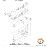 China Hydraulic Boom Cylinder 31QB-50110 31QB-50120 for Hyundai R480LC-9 Excavator - OEM Arm Cylinder Assembly for sale