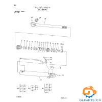 China Hitachi ZX60 ZX60-HCMC 4665902 Bucket Cylinder 25Mn Steel 40Cr Rod for sale