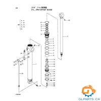 China Hydraulic Arm Cylinder 4388224 for Hitachi ZX70 ZaX70 Excavator 95mm Bore 60mm Rod for sale
