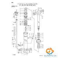 China Hitachi ZX240-3 Excavator Arm Cylinder 4644828 21-35 MPa Hydraulic Cylinder for sale
