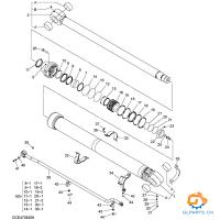 China Hitachi ZX280-5G Excavator Arm Cylinder 4708208 21-35MPa Hydraulic Parts for sale