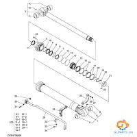 China Excavator Hydraulic Bucket Cylinder Assy ZX280-5G 4708209 21-35 MPa for sale